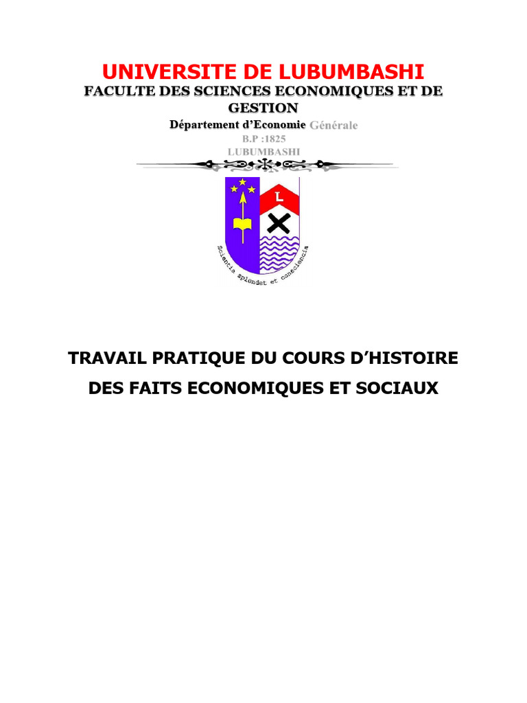 Travail Pratique Du Cours D'histoire Bac 1 - 084935 | PDF Travail Pratique Du Cours D'histoire Bac 1 - 084935 | PDF