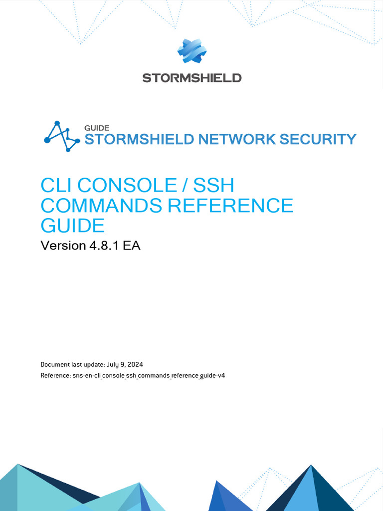 Sns-En-Cli Console SSH Commands Reference Guide-V4 | PDF Sns-En-Cli Console SSH Commands Reference Guide-V4 | PDF