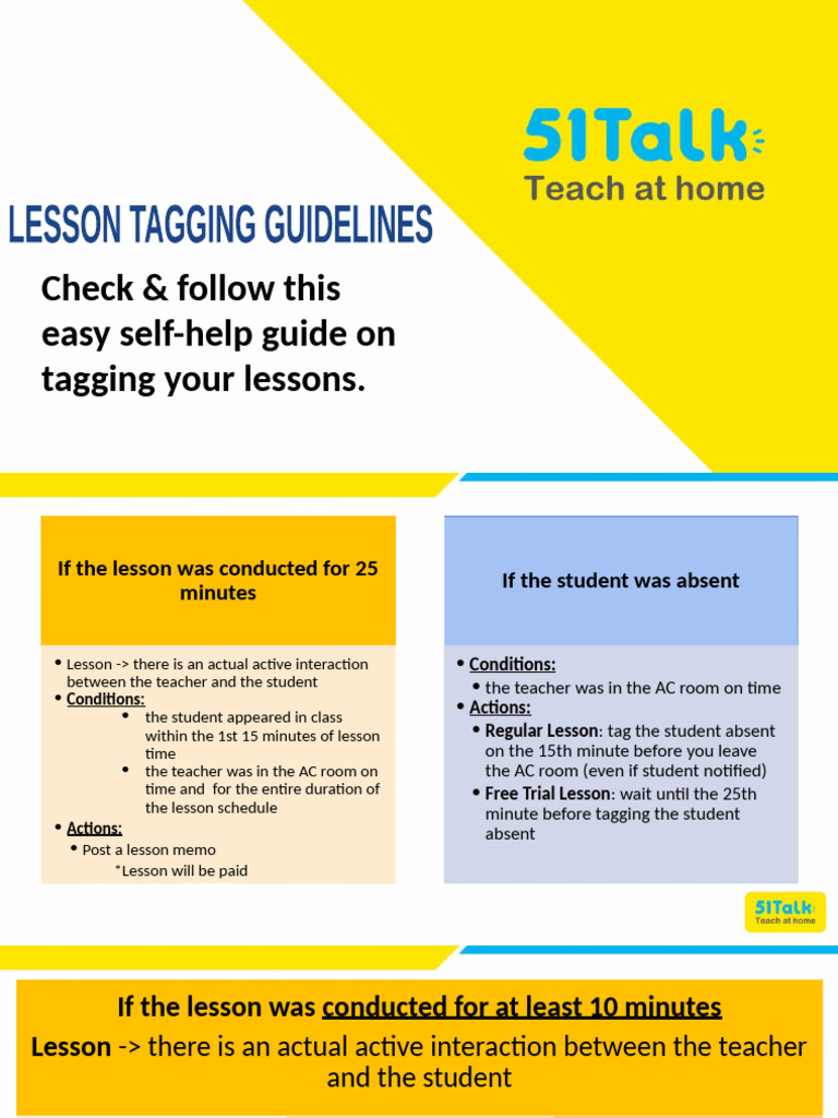 Lesson Tagging Guidelines | PDF