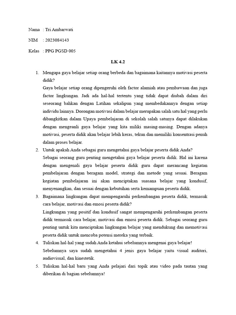 T4-Eksplorasi Konsep LK 4.2 | PDF