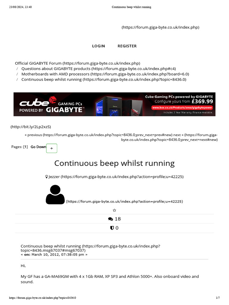 Continuous Beep Whilst Running | PDF