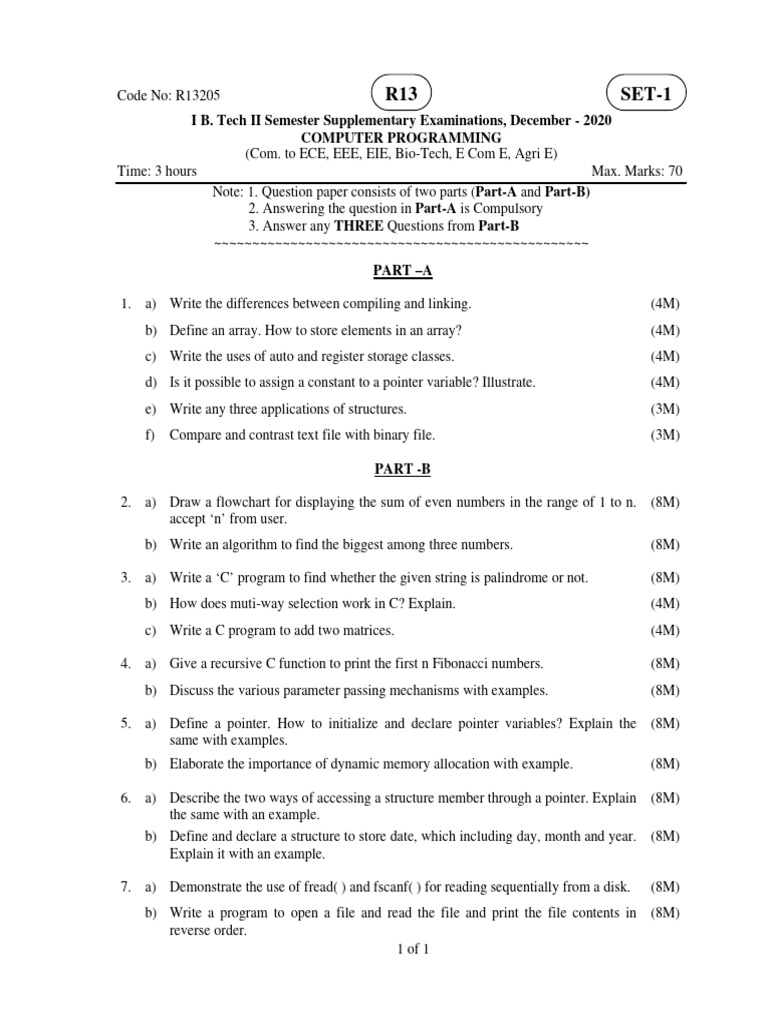 WWW - Manaresults.co - In: SET-1 R13 | PDF