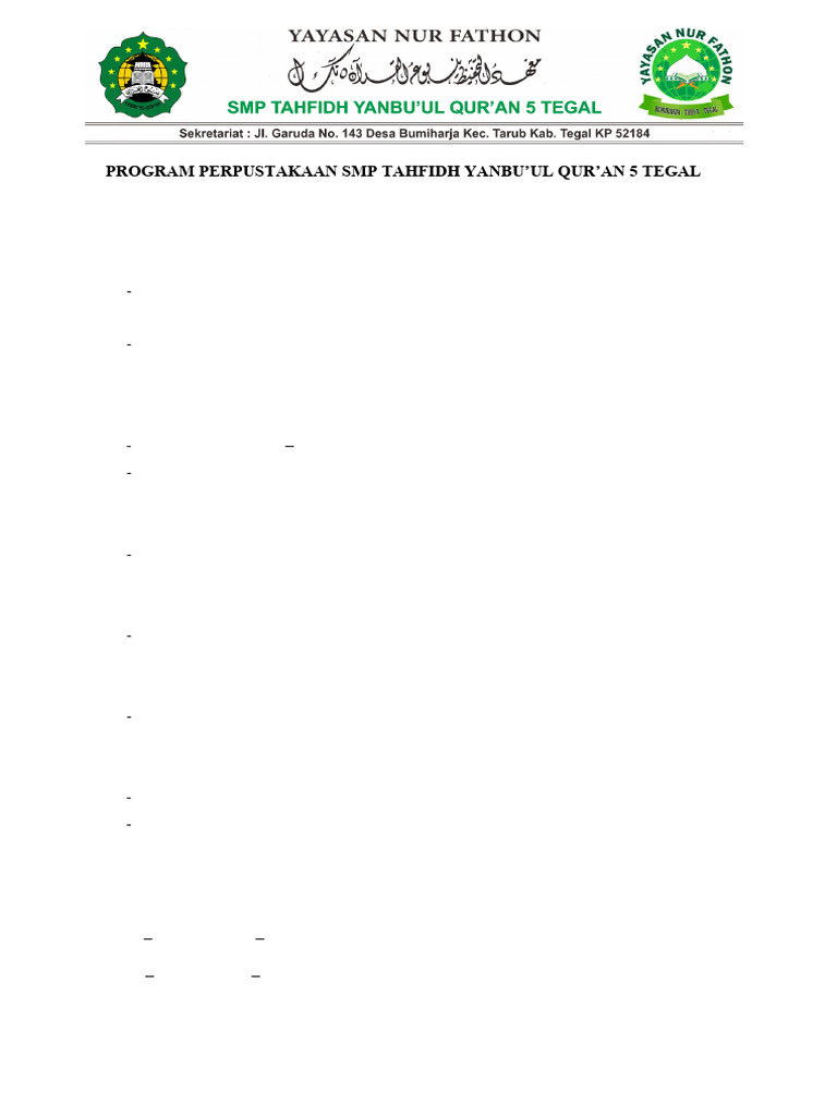 Program Perpustakaan | PDF