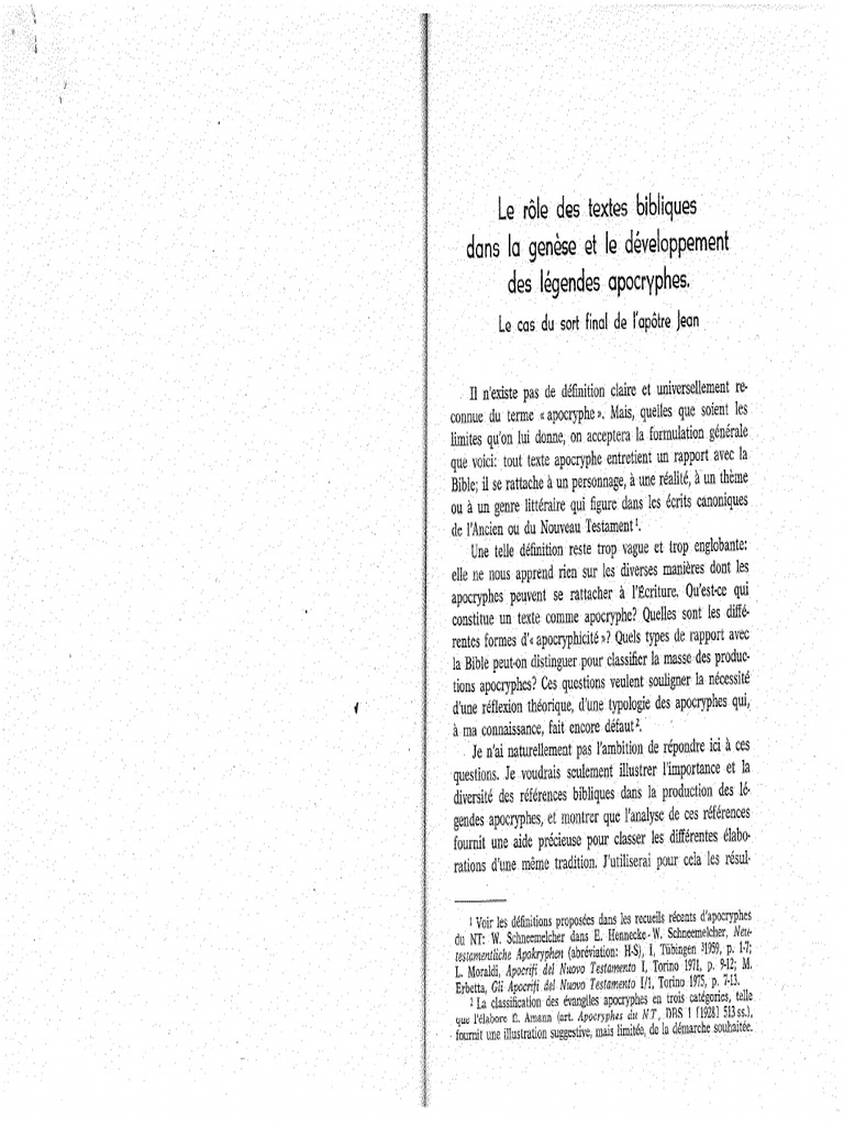 Le Role Des Textes Bibliques Dans La Ge | PDF