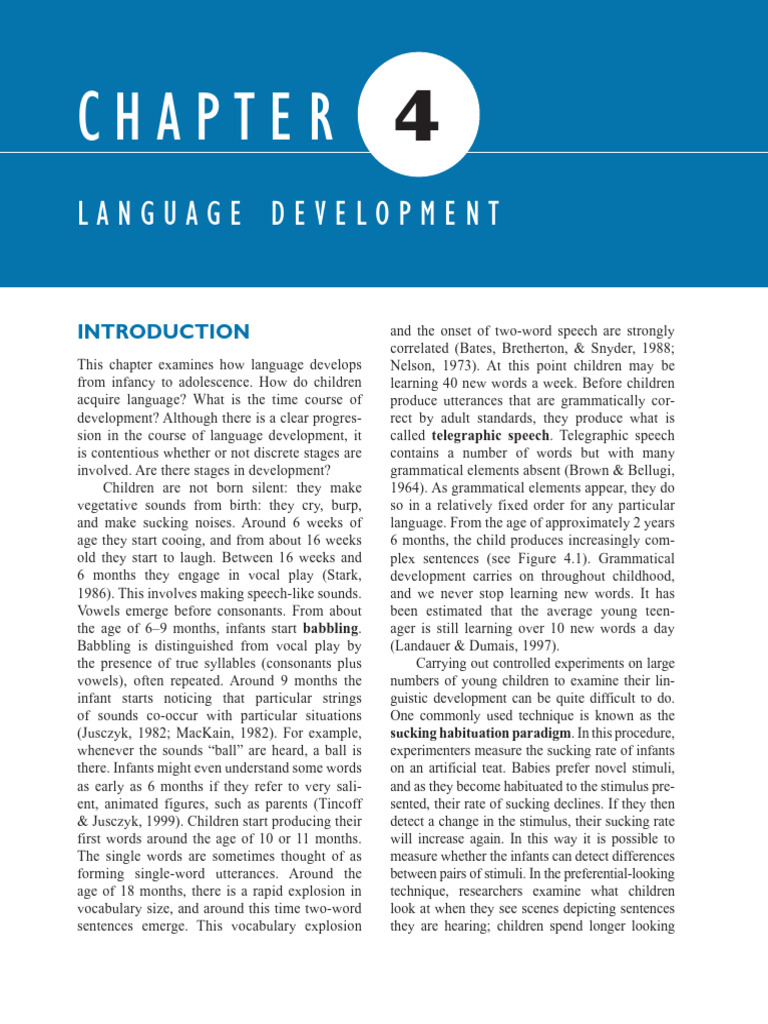 Lectura 3-Language Development | PDF