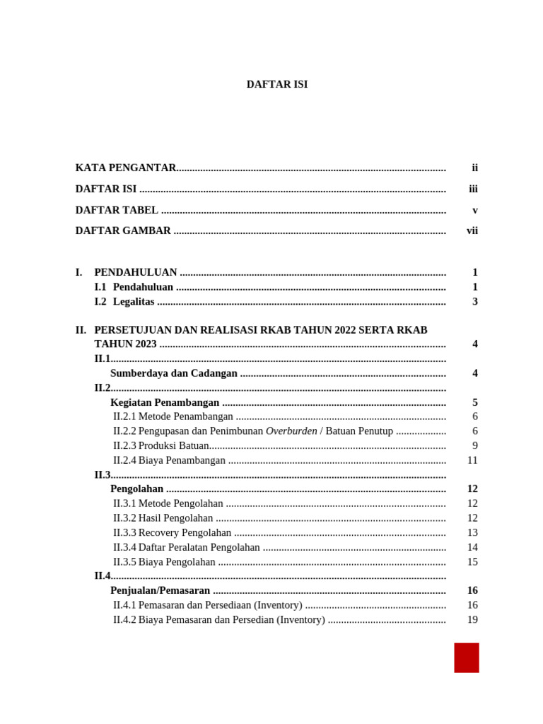 DAFTAR ISI B9 2023 | PDF