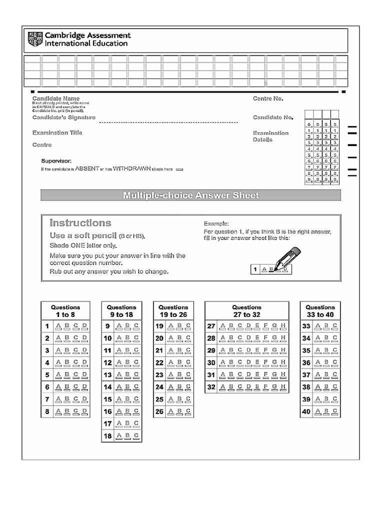 MCQ Sheet | PDF