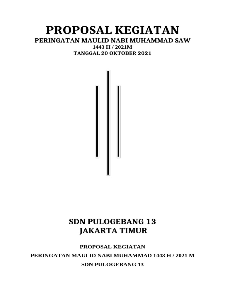 Proposal Kegiatan Maulid Nabi 2021 | PDF