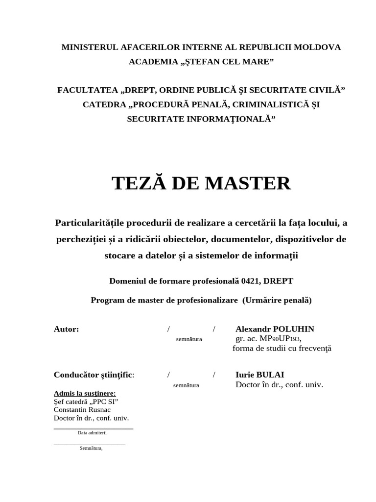 Teza de Master | PDF