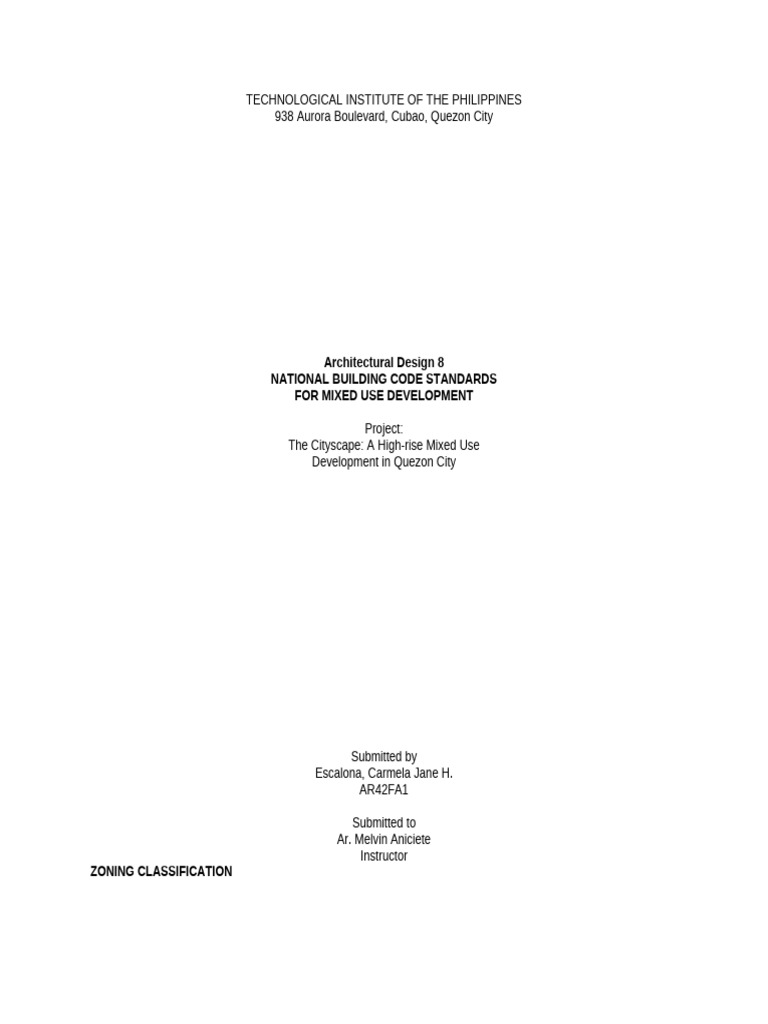 National Building Code for Mixed Use Development | PDF | Basement ...