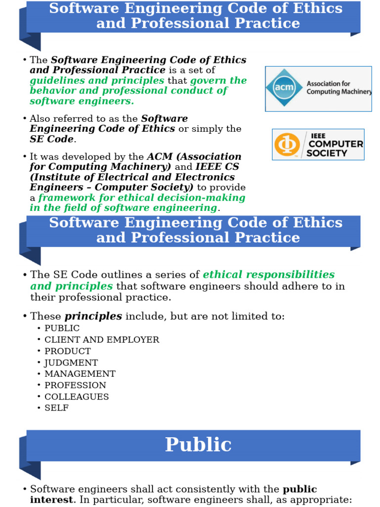 Lecture 12 - Software Engineering Code of Ethics | PDF