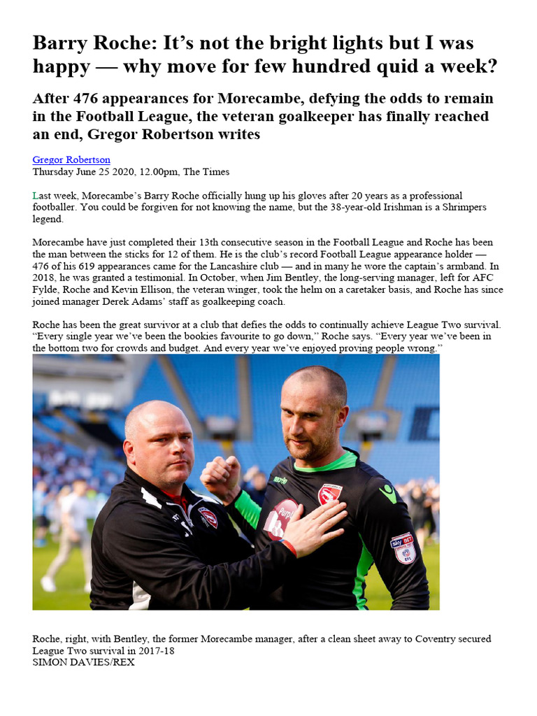 Barry Roche Article | PDF