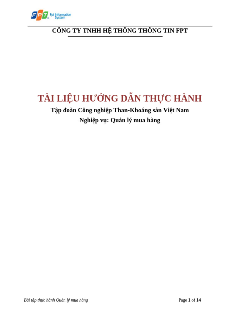 Bai Tap Thuc Hanh - PO V1.0 | PDF