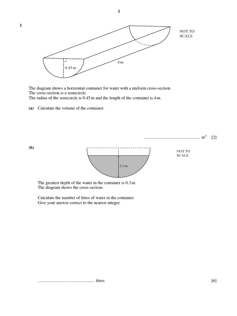 Mensuration Worksheet IGCSE 0580 | PDF