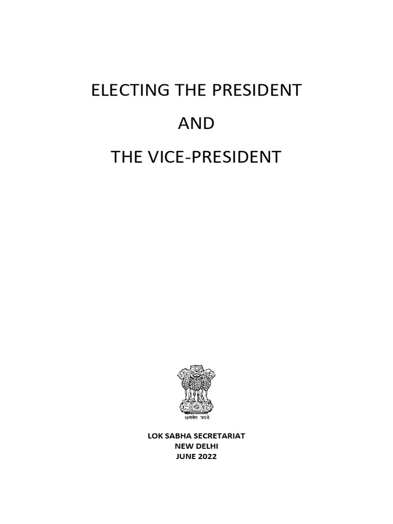 Electing President VicePresident 07ed 2022 | PDF