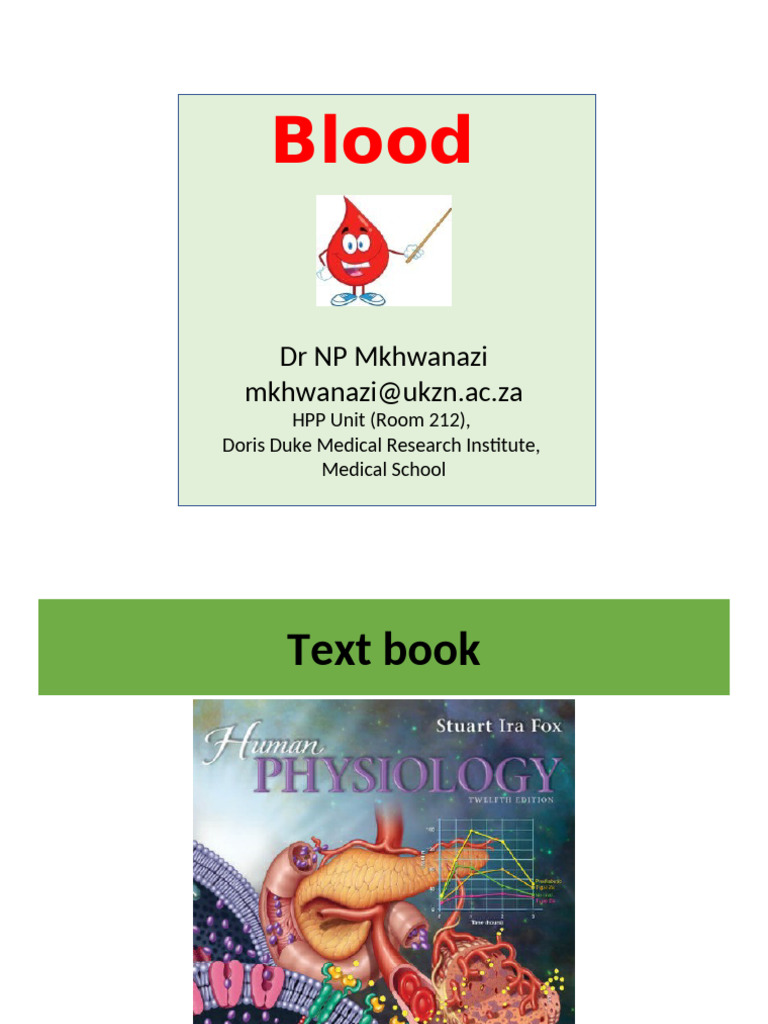 Blood Lecture For Nurses - 2023 | PDF | Blood | Blood Cell