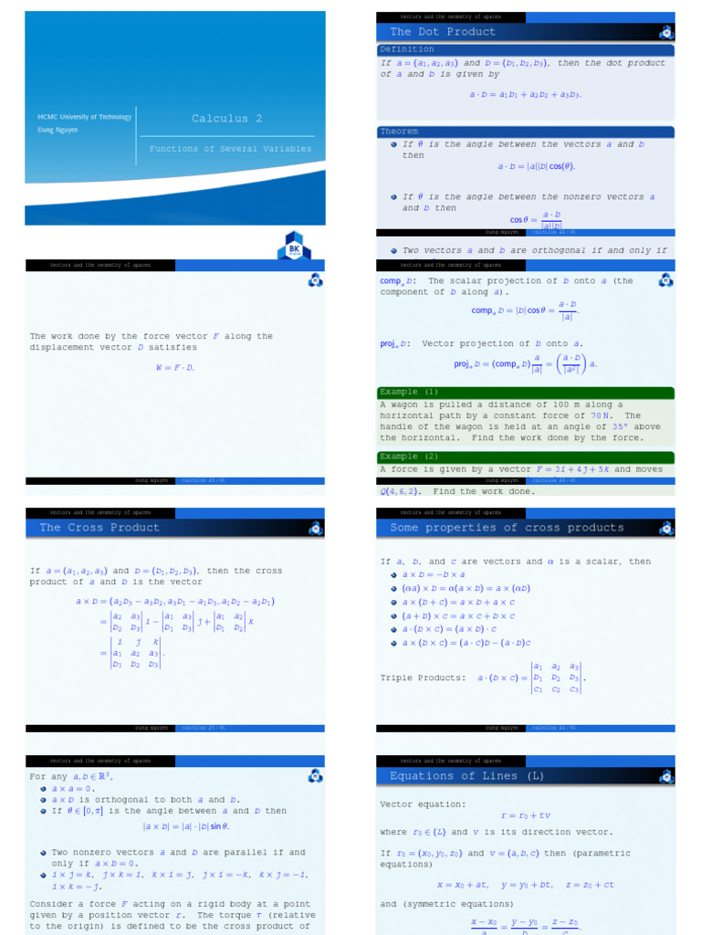 Functions of Several Variables Handout | PDF Functions of Several Variables Handout | PDF