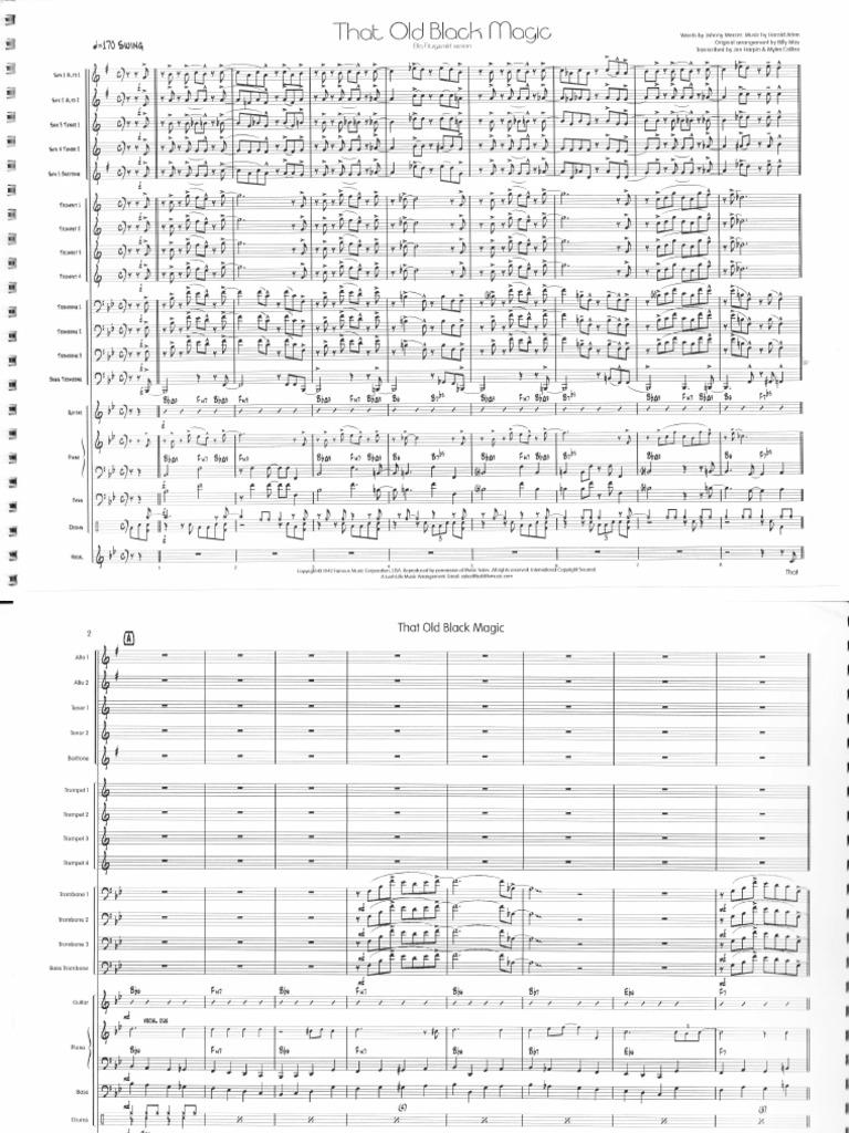 "That Old Black Magic Sheet Music" | PDF | Musical Compositions | Jazz