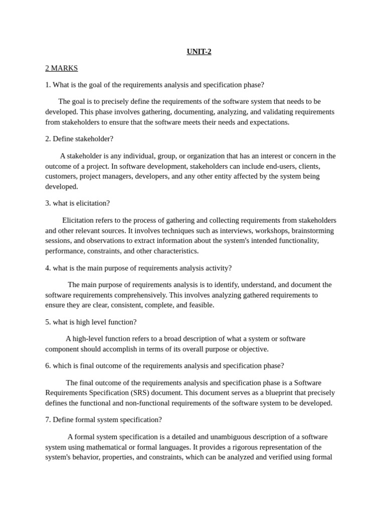 Se Unit 2 Answers | PDF