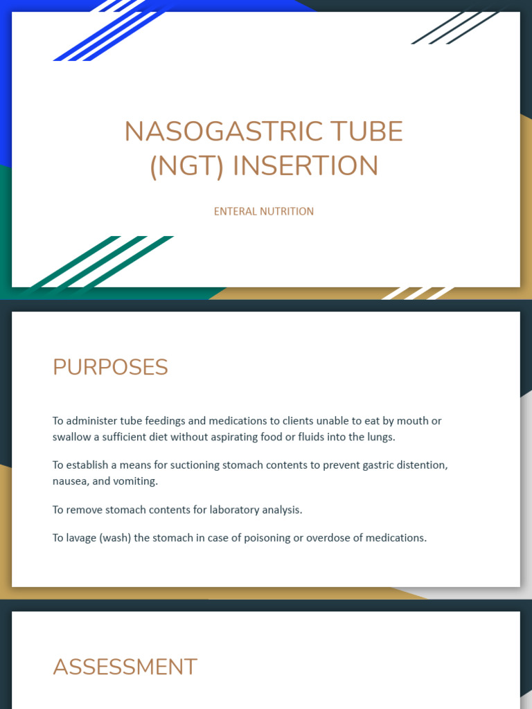 Nasogastric Tube NGT Insertion 2 | PDF