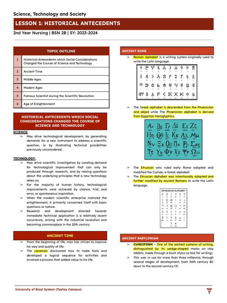STS Lesson 1 3 Prelims | PDF