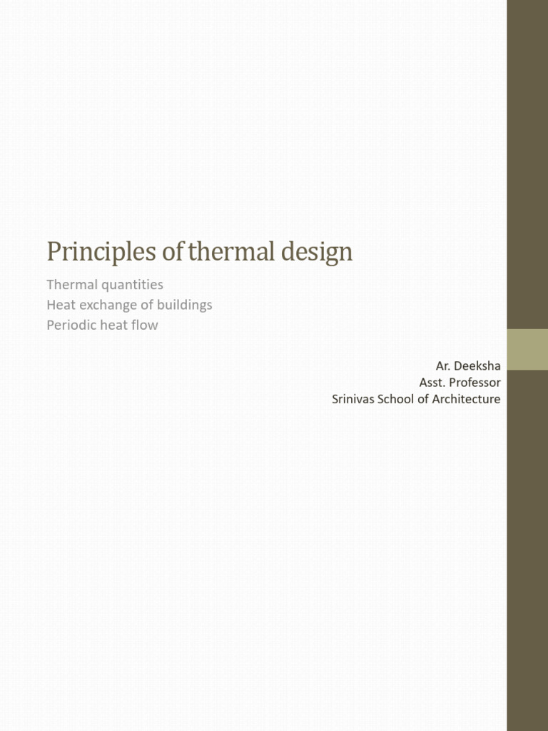 05 Principles of Thermal Design | PDF