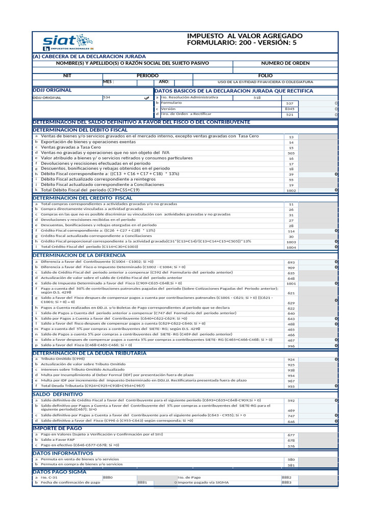 Formulario 200v5 | PDF