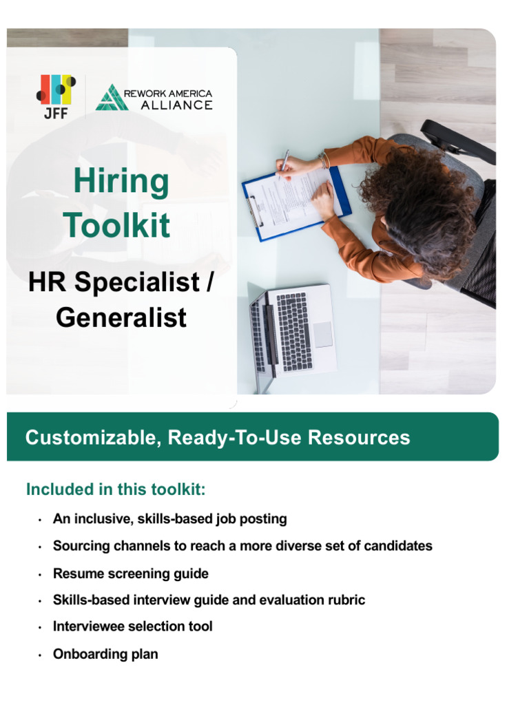 Recruiter - Hiring-Toolkit-HR-Specialist-Generalist-111623 2 | PDF