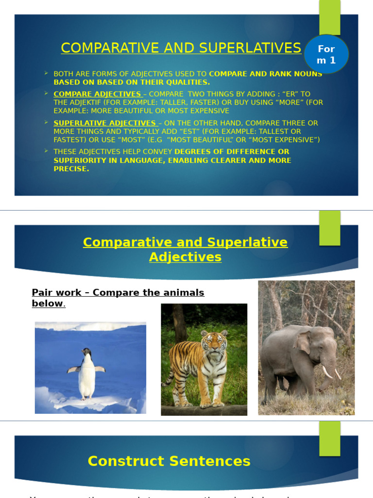 Comparative and Superlative Adjectives | PDF | Language Arts & Discipline | Foreign Language Studies