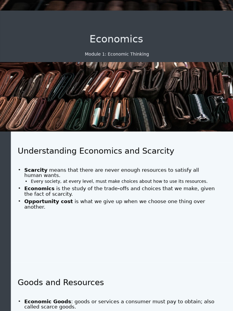 Micro 01 EconomicThinking | PDF