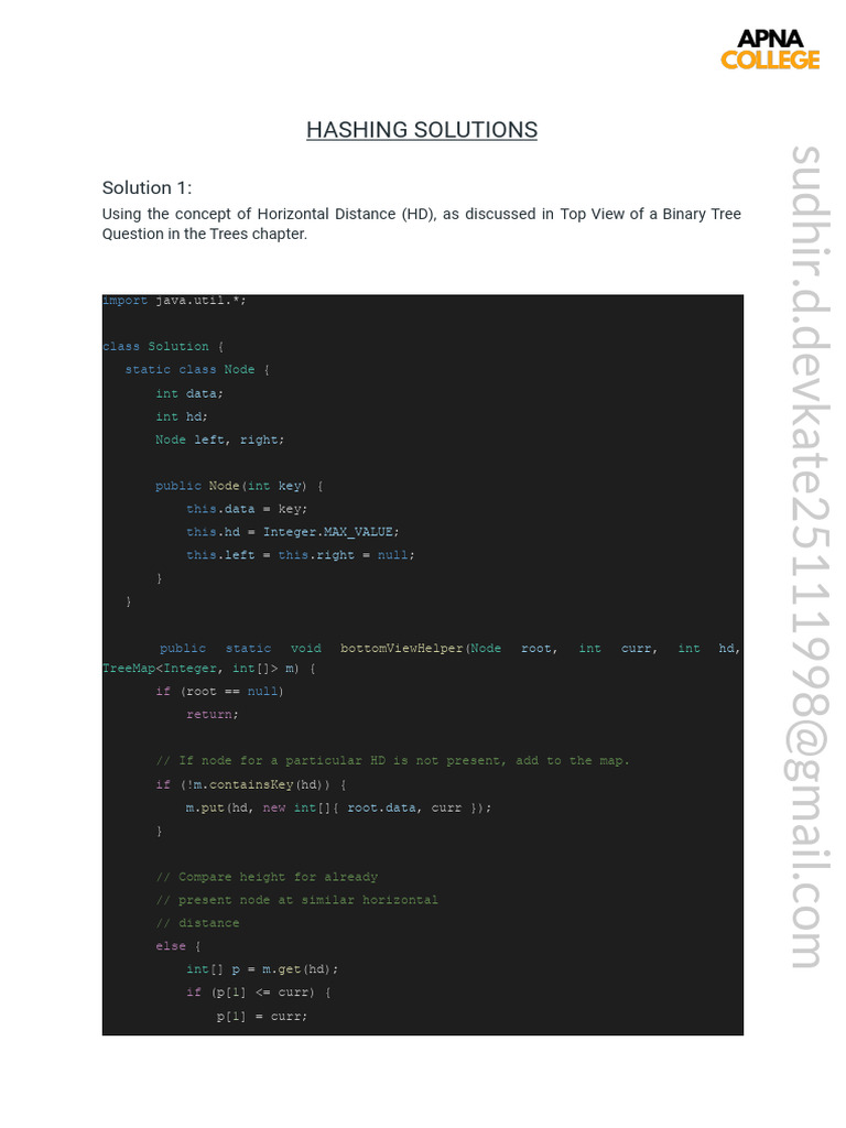 Hashing Solutions | PDF