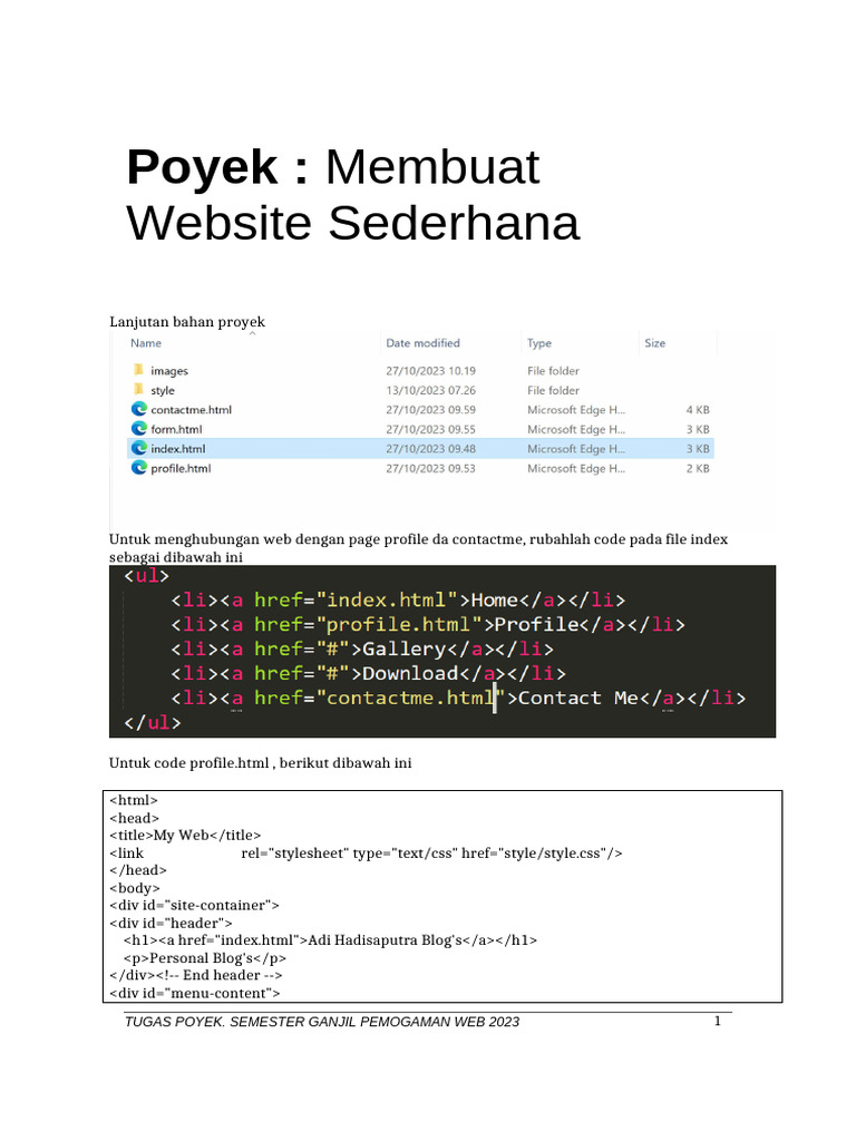 Projeck Web | PDF