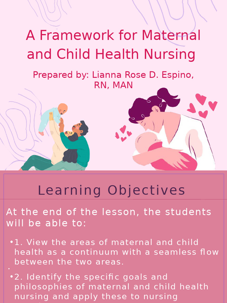 1 - Framework For Maternal and Child Health Nursing | PDF