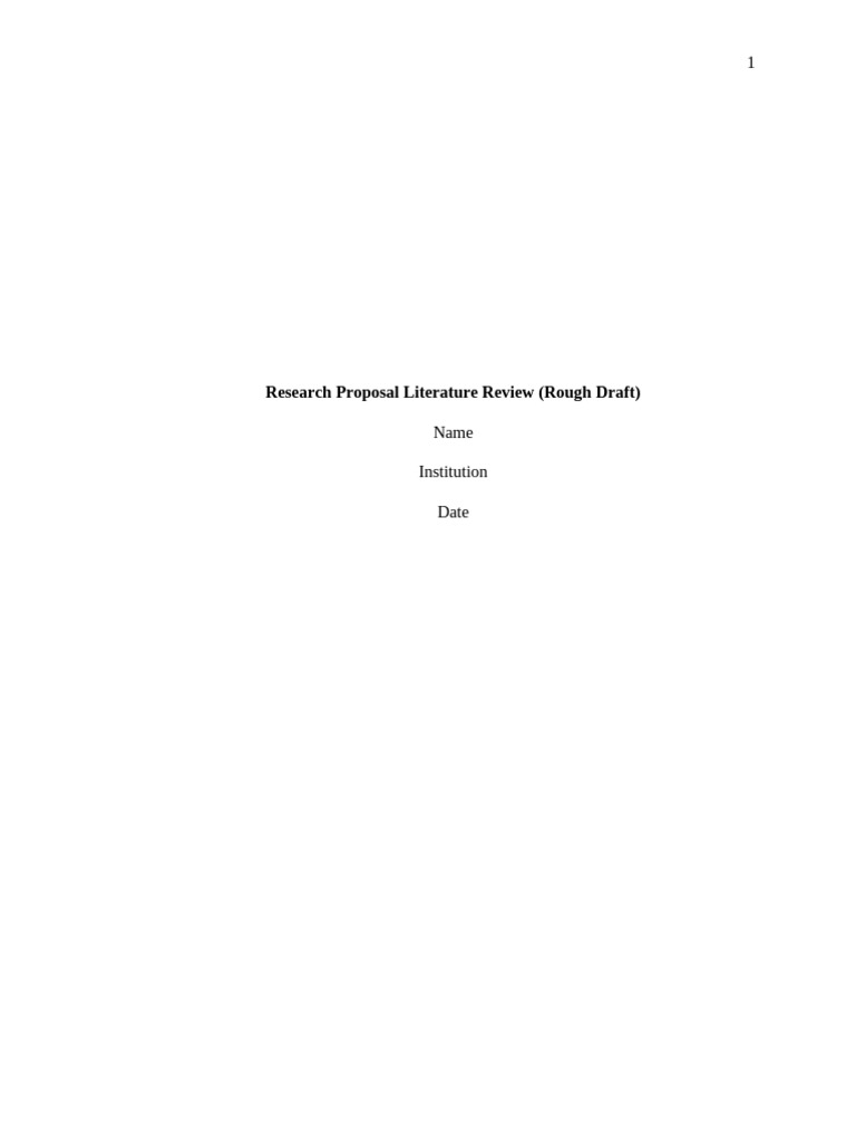 Research Proposal Literature Review (Rough Draft) - Amy - Edited | PDF