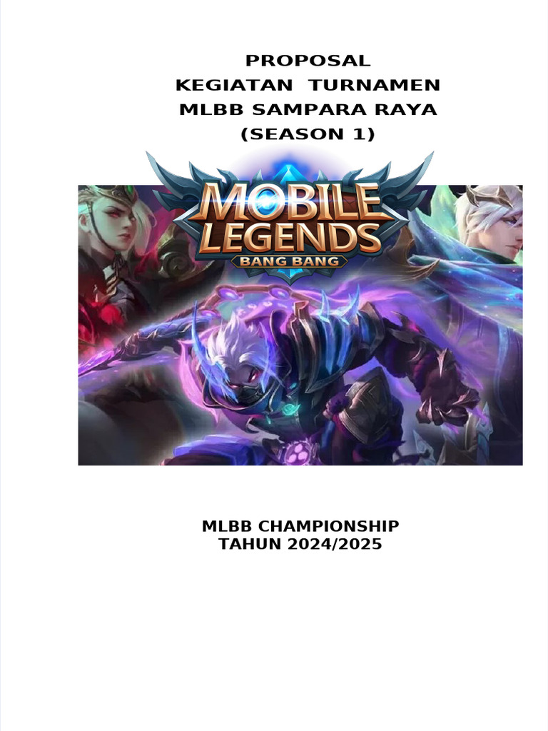 PDF Proposal Mobile Legend Ji | PDF