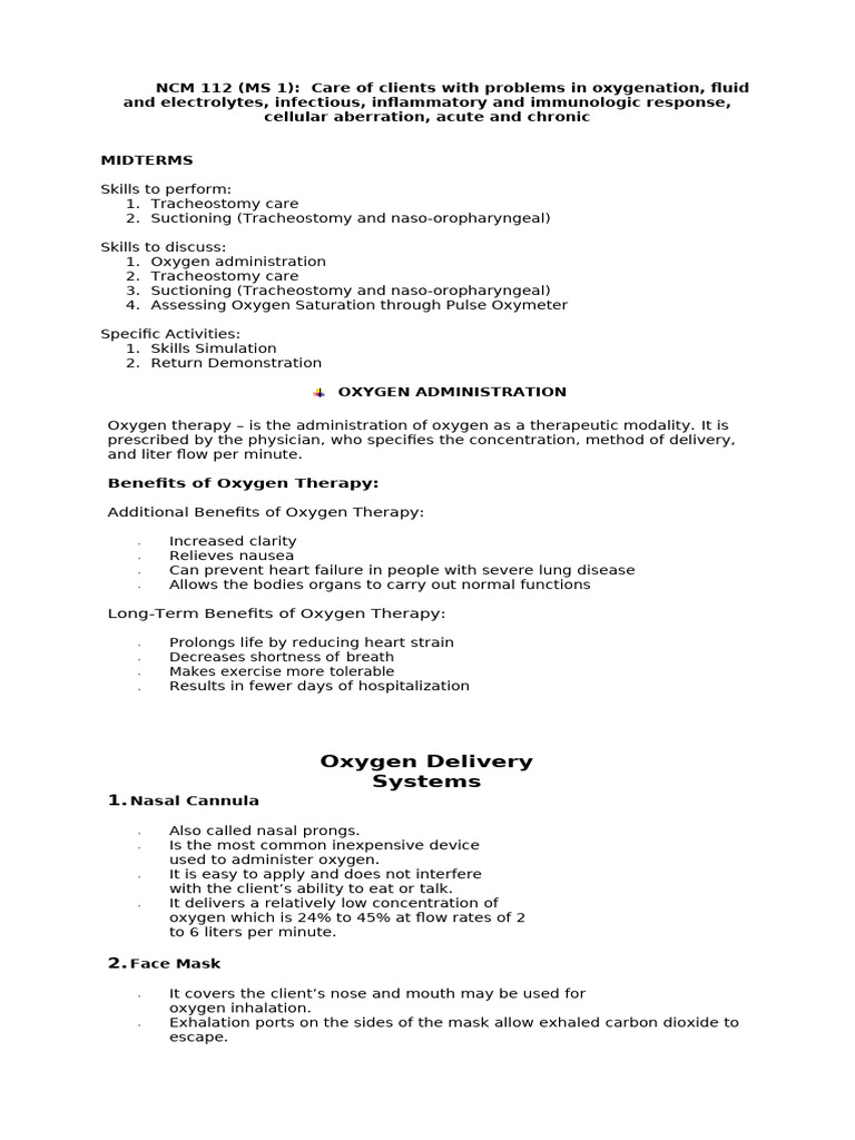 NCM 112 Midterm Lab 2022 | PDF
