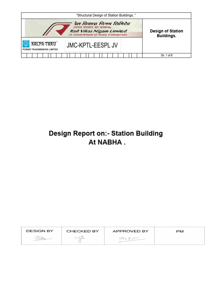 Design Report of NABHA Station Building | PDF