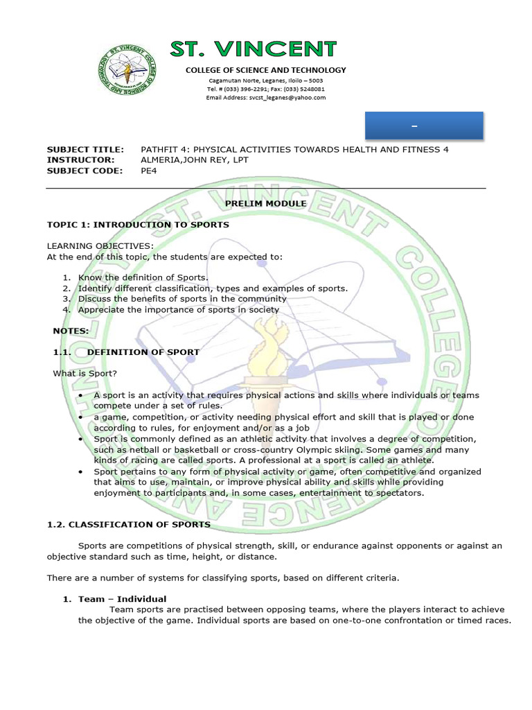 College of Science and Technology: Subject Title: Instructor: Subject Code | PDF