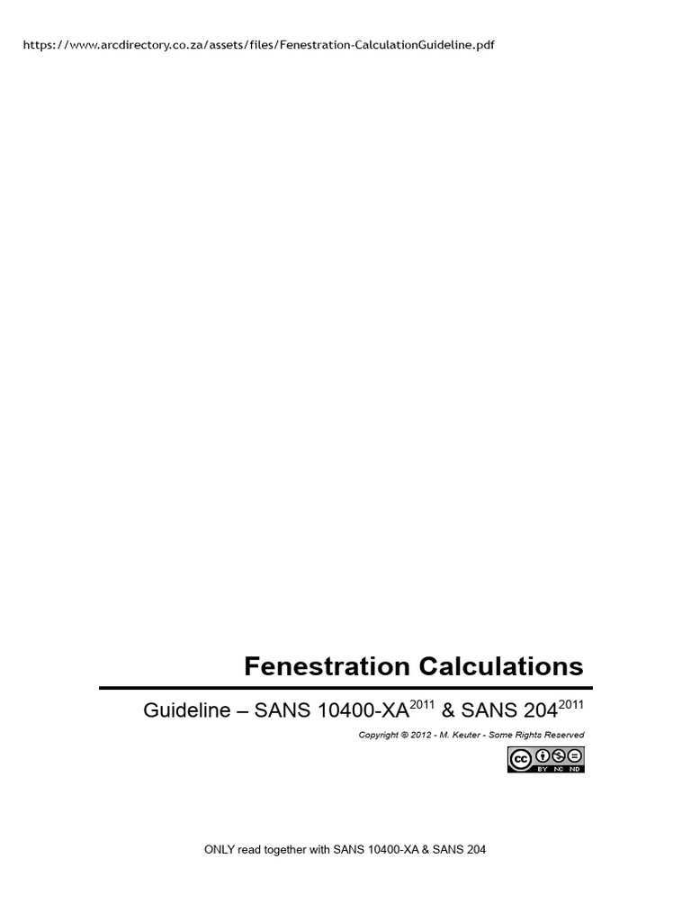 Fenestration CalculationGuideline | PDF