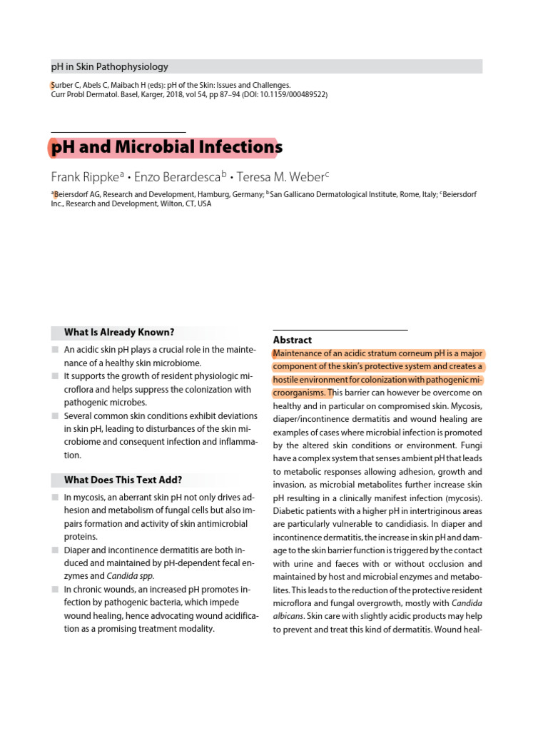 PH and Microbial Infections | PDF