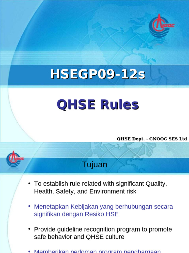 01-QHSE Rules Socialization Rev-1 DR - Ali | PDF