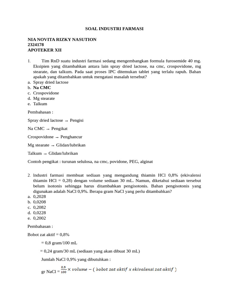 Nia Novita Rizky NST (Industri) | PDF