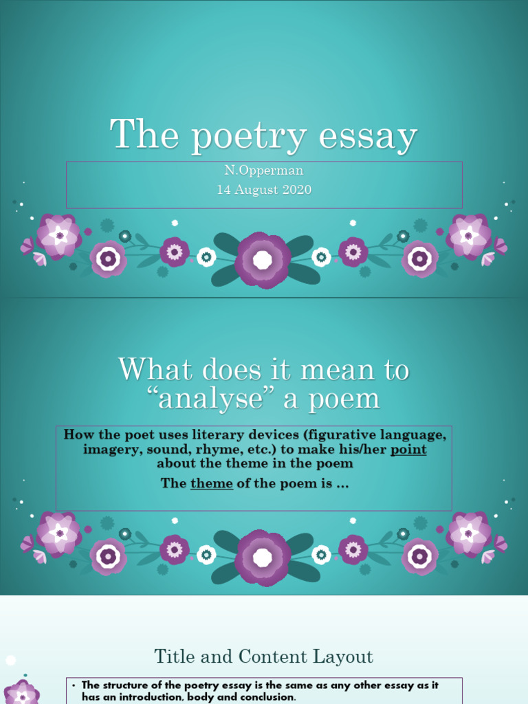 Poetry Essay | PDF