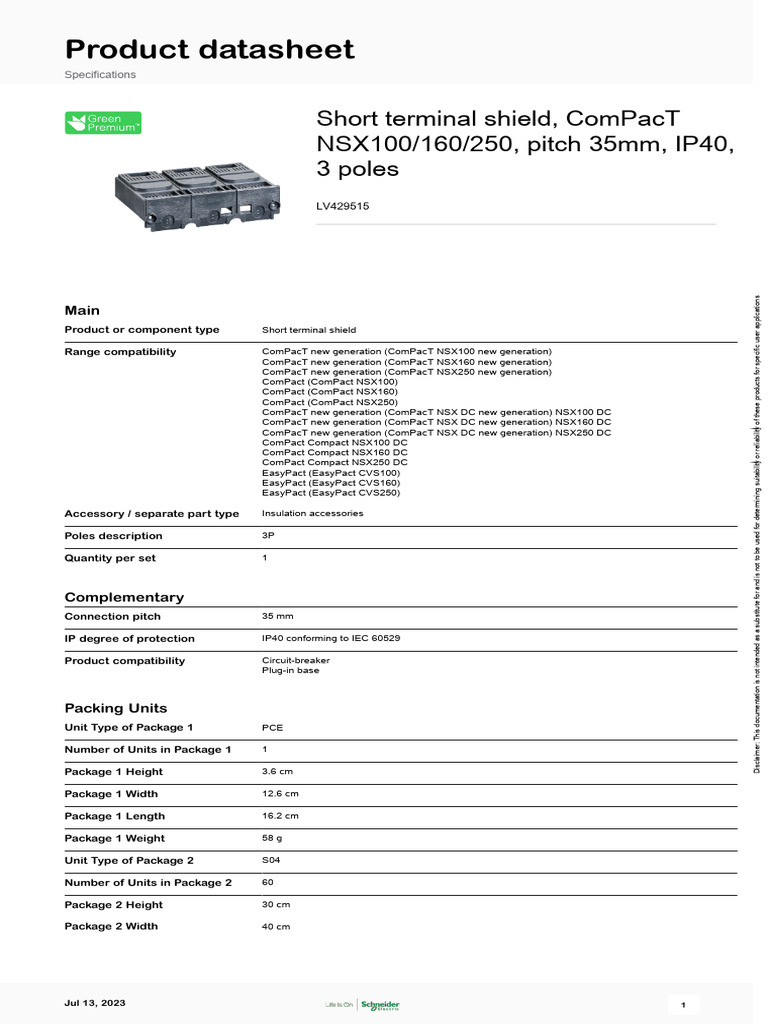ComPact NSX - LV429515 | PDF