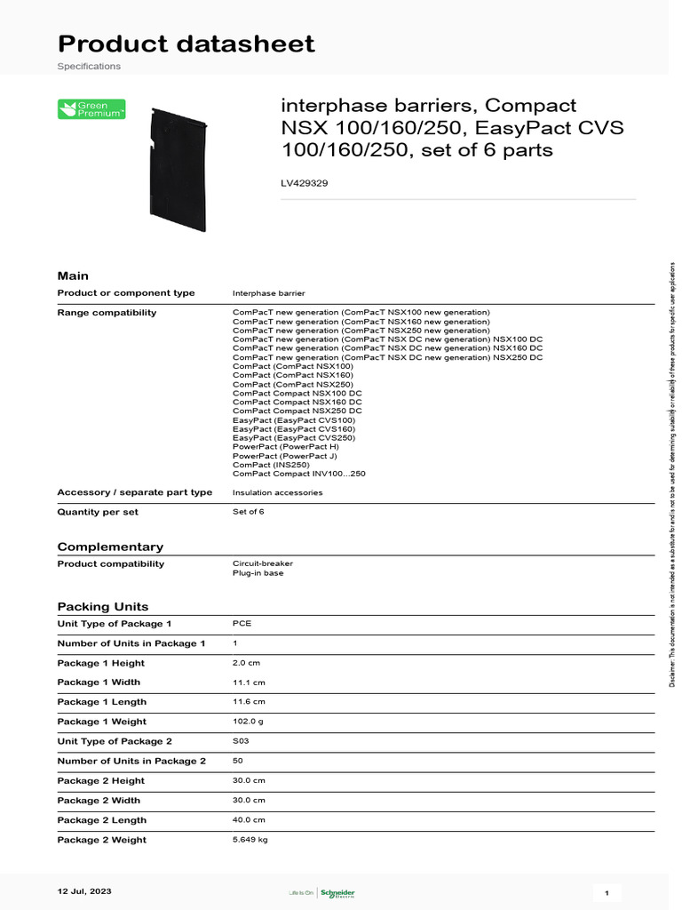 Compact NSX - 630A - LV429329 | PDF