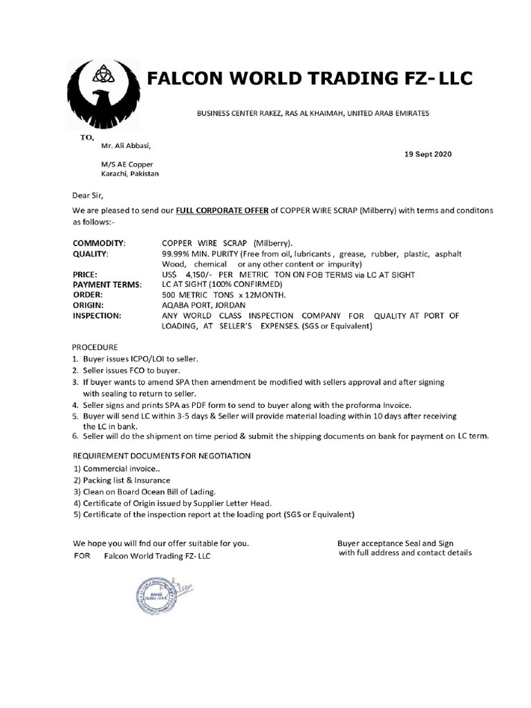 FOB FCO CuMilbery SCRAP Final | PDF