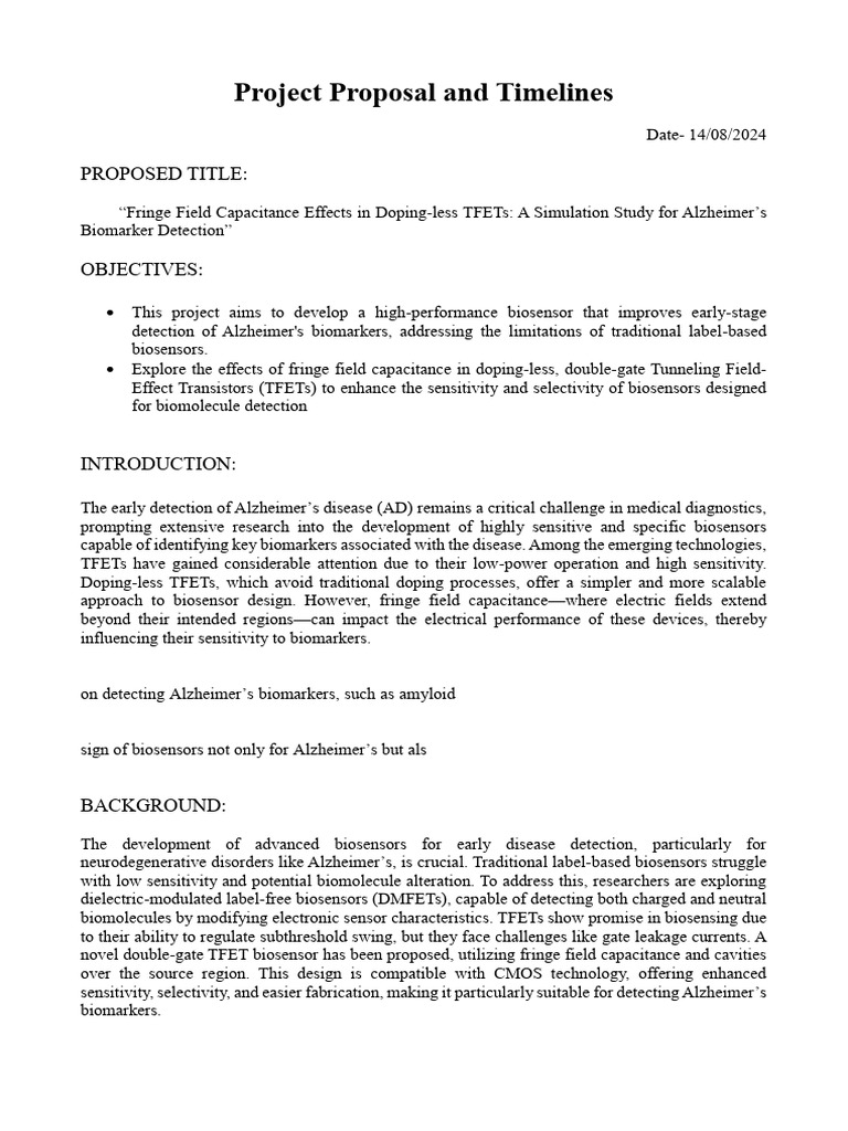 Project Proposal and Timeline | PDF