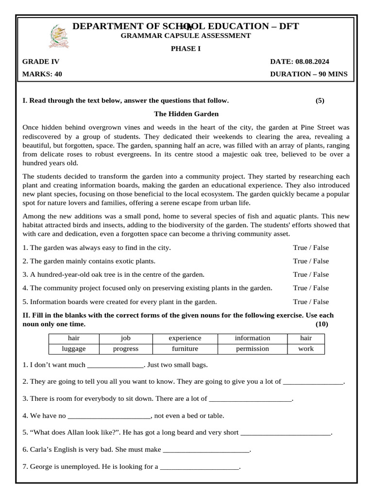 GCP 1 - GR Iv QP | PDF