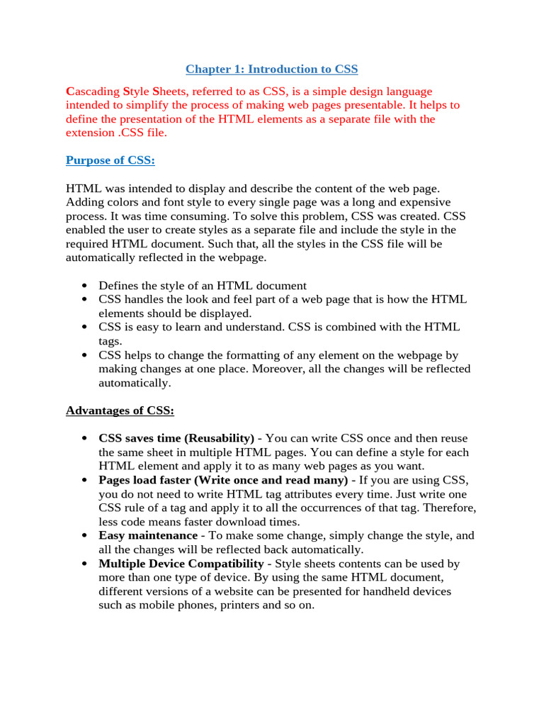 CSS Introduction | PDF