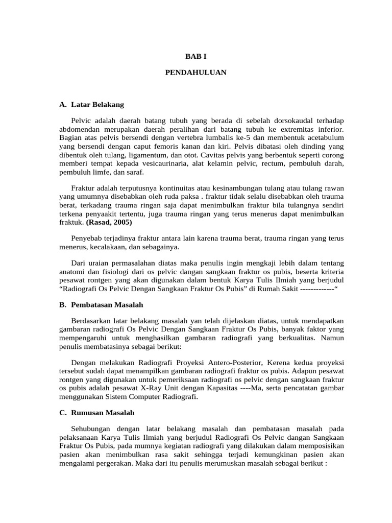 KTI BAB I (Lia) | PDF